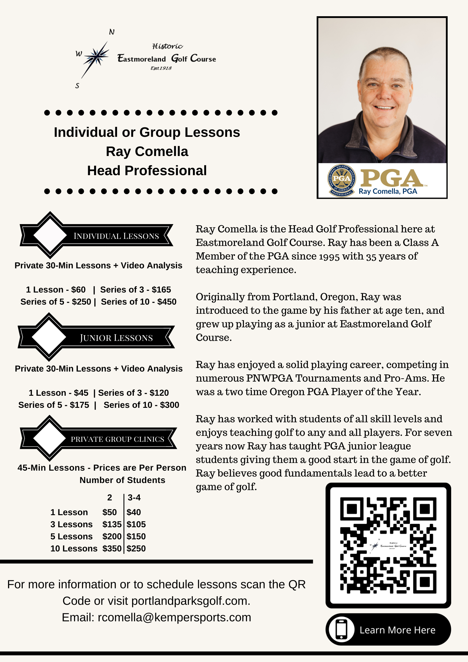 Eastmoreland Meet the pros - Portland Parks Golf